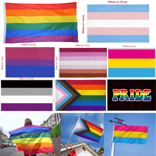 Pcs Pride Flag Gay Lesbian Transgender Pride Flag Rainbow Flag Banner